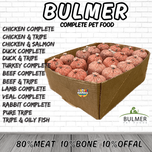 BULMER PET FOOD COMPLETE FROZEN RAW DOG FOOD 454g ROLLS VALUE 801010 ...