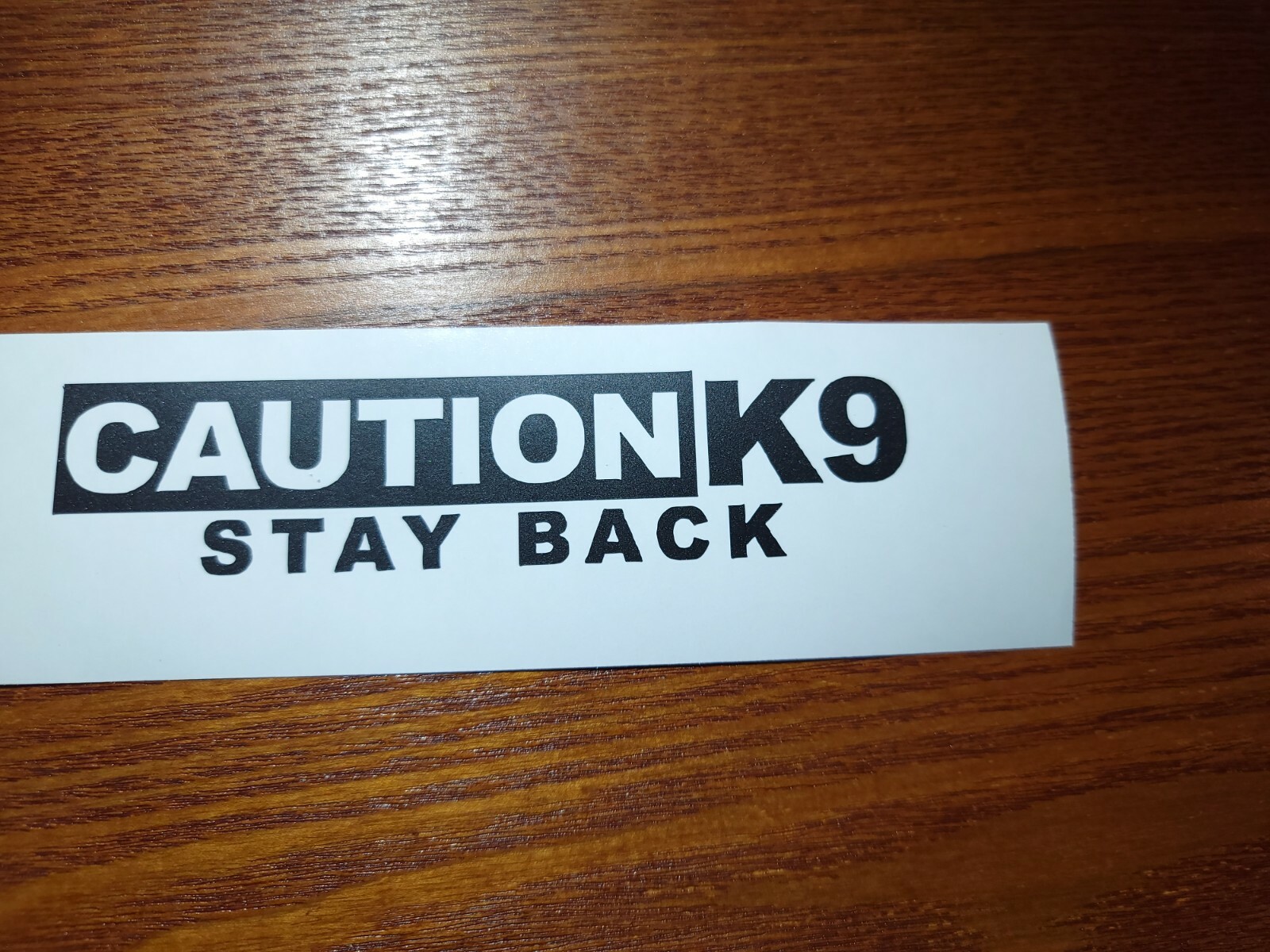 CAUTION K-9 STAY BACK Vinyl Decal Window Sticker | eBay