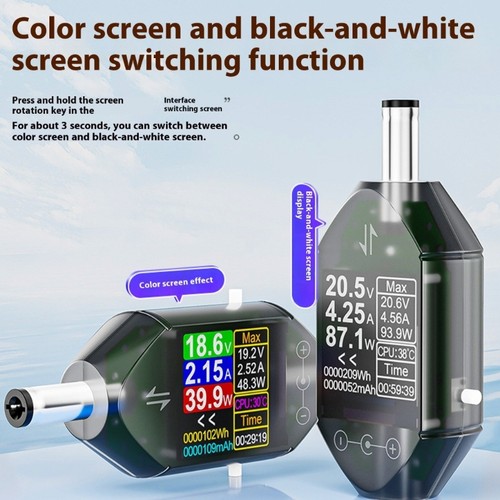 Multifunction Digital Voltage Current Tester Power Capacity Meter 4.5 ...