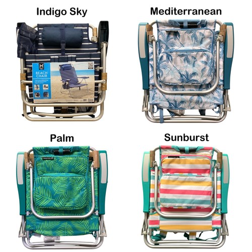 Member's Mark Reclining Beach Chair with Backpack Straps | eBay