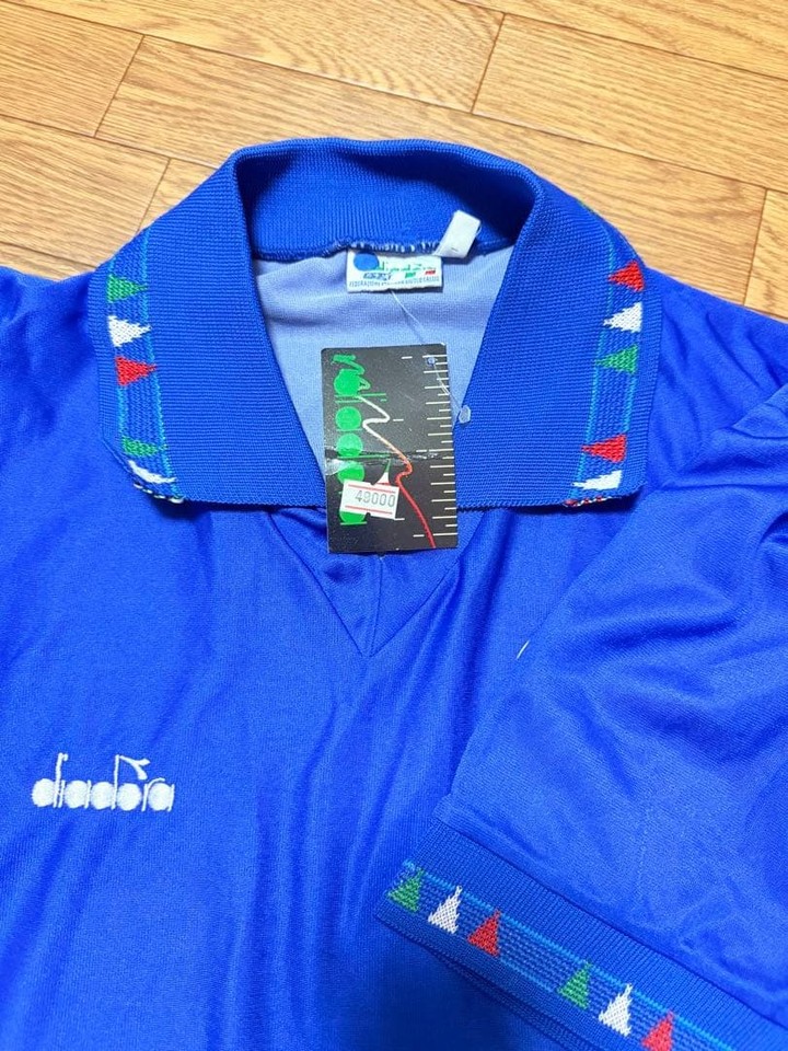 Diadora Italy National Team 1992-1993 Jersey L Blue Roberto Baggio #10 ...