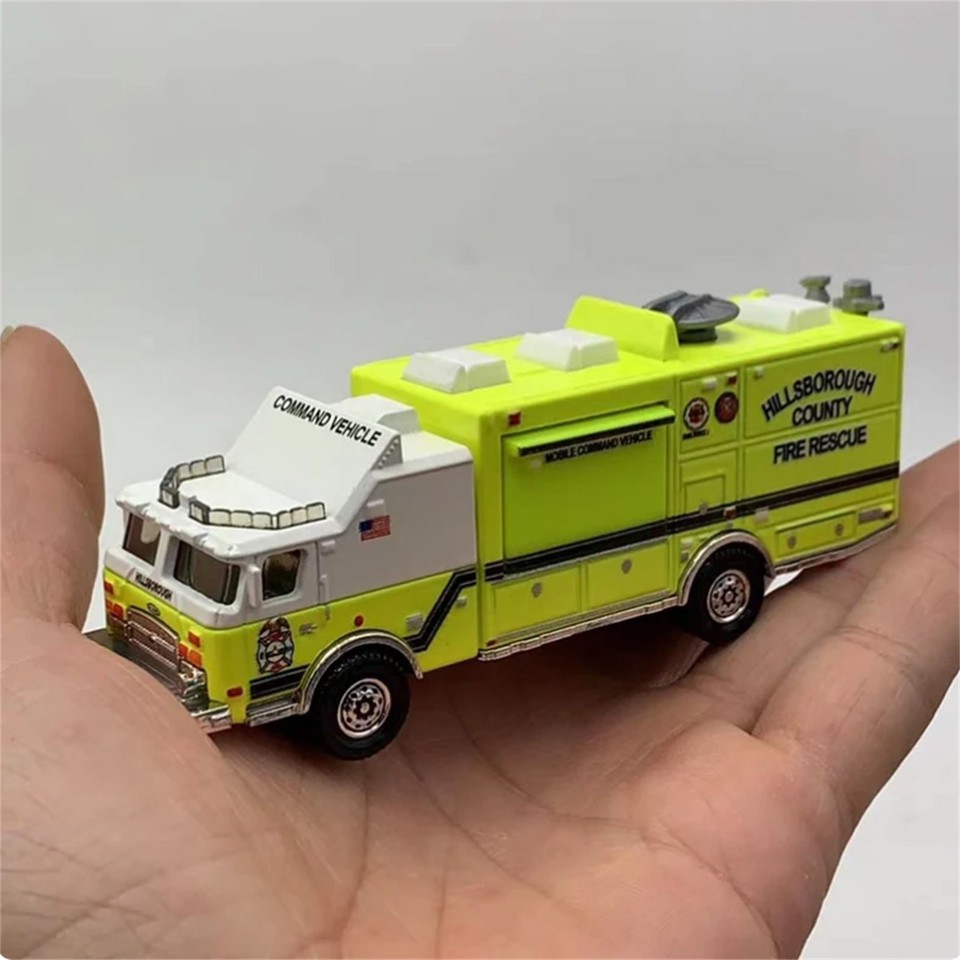 1/87 American Style Fire Truck Diecast Model Fire Car Alloy Model ...