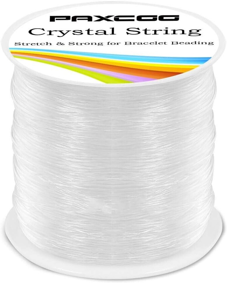0.8mm Crystal Clear Elastic String for Jewelry & Bracelet Making - 120m ...