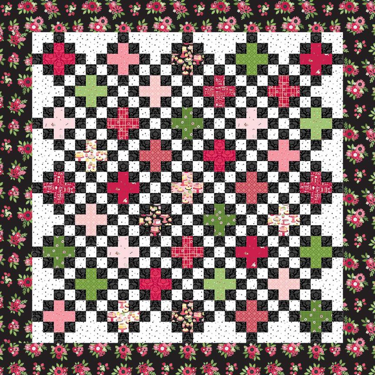 "Think Positive" Quilt Pattern by Jill Finley, Finished Size 70" x 70 ...