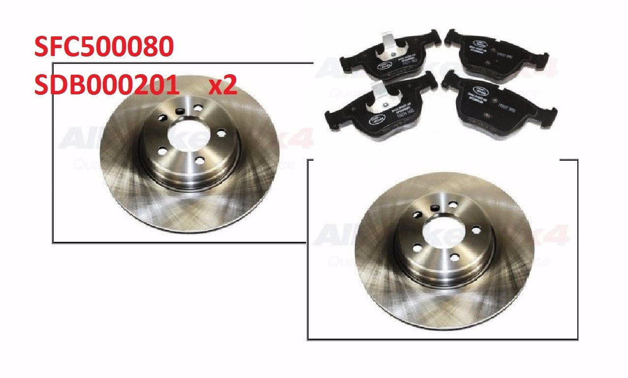 Land Rover Range M62 03-05 Front Brake Rotor Disc Set + Pads SDB000201 ...