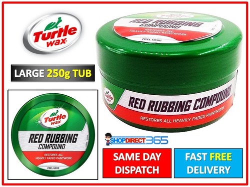 Turtle Wax Red Rubbing Compound Car Polish Heavy Duty Cutting Paste Tub ...
