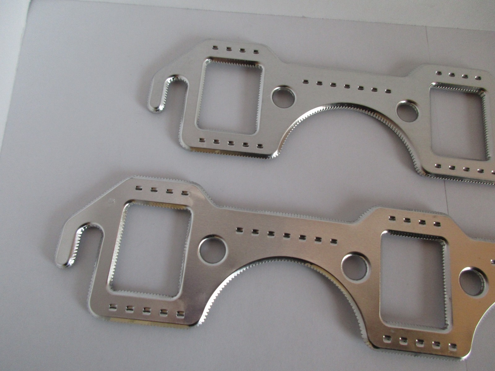 SMALL BLOCK FORD ALUMINUM RECTANGLE HEADER EXHAUST GASKETS REUSABLE sbf ...