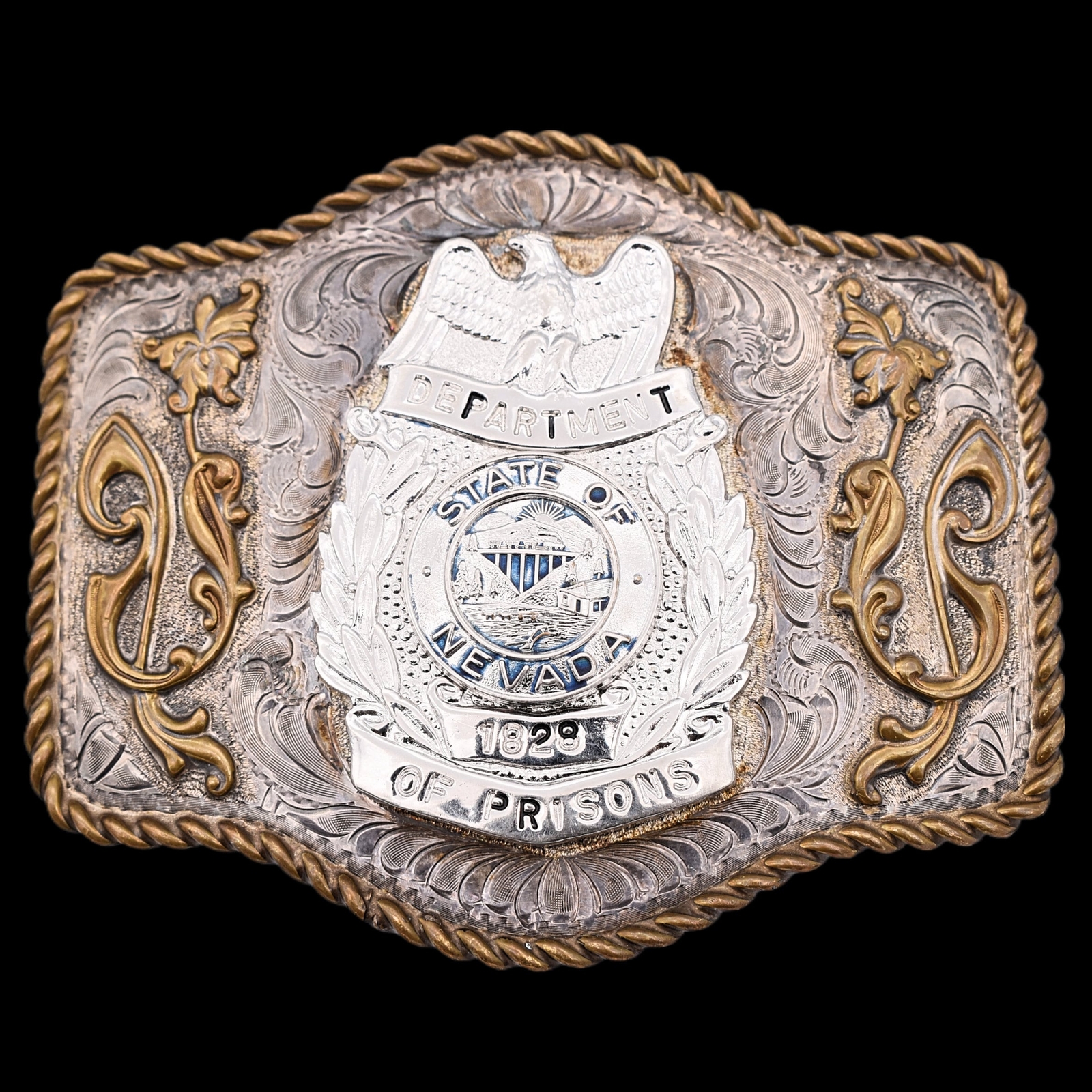 Nevada State Prison Officer Prison Jail Guard Sterling Front Vintage ...