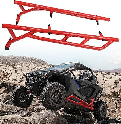 ELITEWILL RZR PRO XP Red Nerf Bars Rock Sliders for 2020-2024 RZR PRO ...