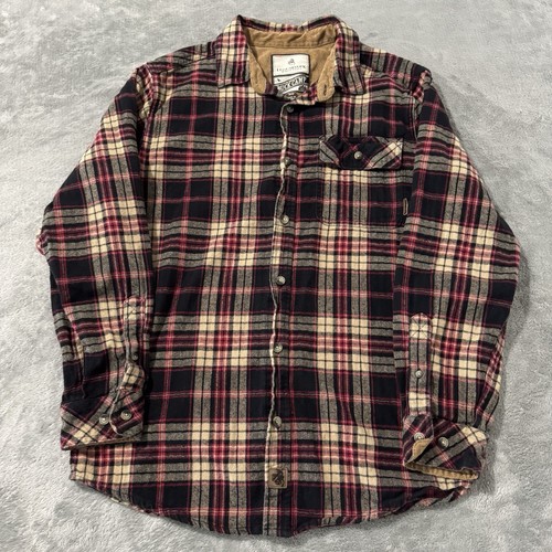 Legendary Whitetails Flannel Shirt Men's Medium Buck Camp Button Up Red ...