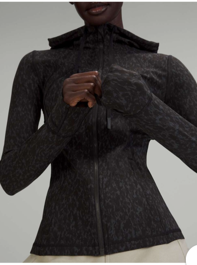 Lululemon Sz Xl Sz 20 Define Hooded Jacket Nulu Leopard Camo Deep Gray