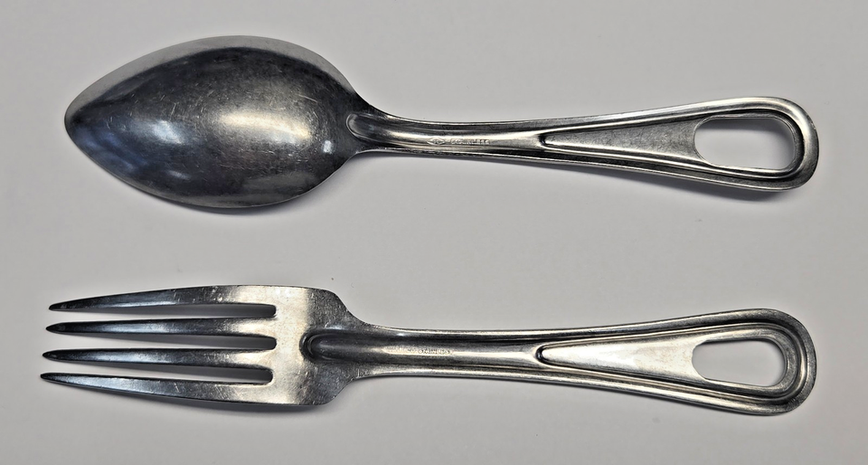 US Military Mess Kit Utensils Fork Spoon, Wallco | eBay