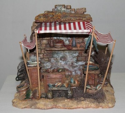 Roman Fontanini 1998 Retired Rare Heirloom Nativity Fish Market Village ...