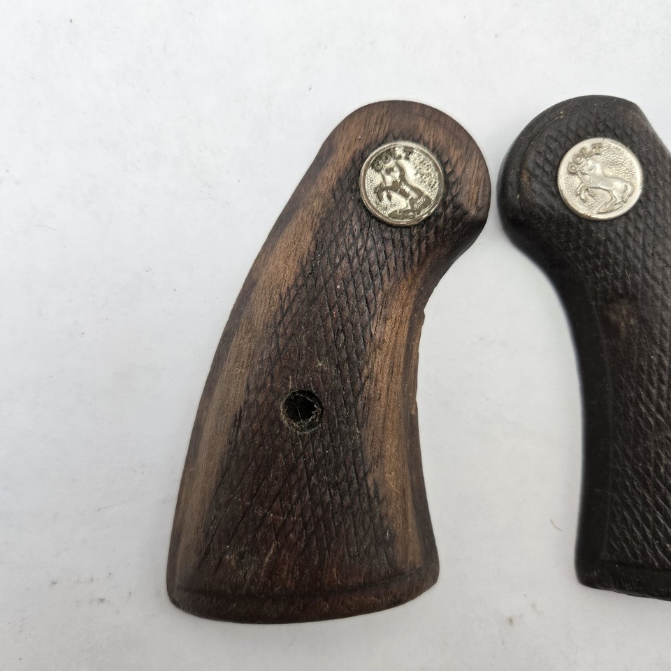 Used Colt Offical Police Wood Grips Grip Revolver E / I Frame | eBay