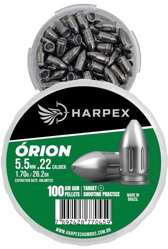 Harpex Orion .22 Hunting Slugs for Airguns - Sharp Tip Grooved Dome ...