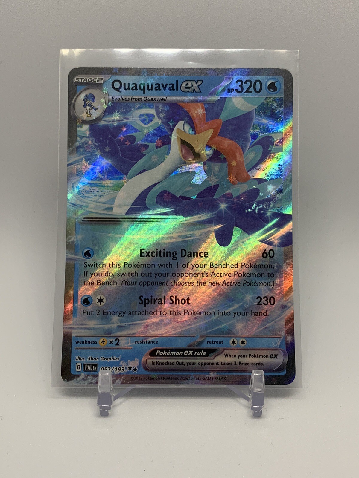 Pokémon TCG Quaquaval ex Scarlet & Violet - Paldea Evolved 052/193 Holo ...