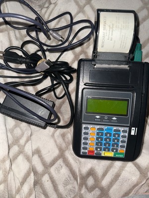 Hypercom T7Plus Credit Card Machine Reader with Power Supply & Input ...