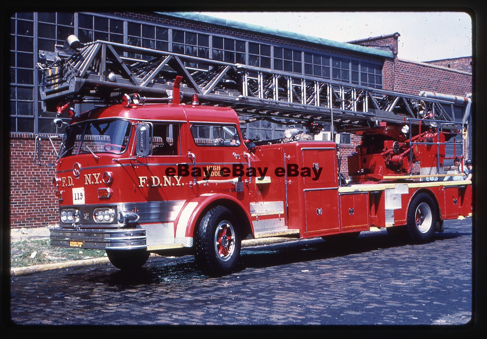 FDNY Ladder 119 1961 Mack C/Maxim/Magirus Fire Apparatus Slide | eBay