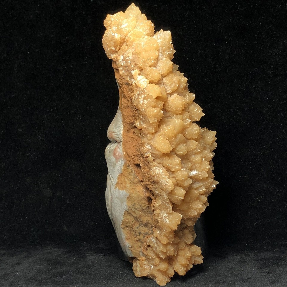 Natural Quartz Crystal Cluster Mineral Specimen Calcite Hand-carved Old ...