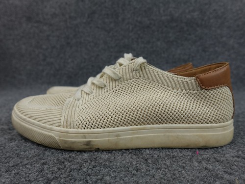 Lucky Brand Women's Off White Mesh Knit Lace Up Sneakers- Luika Milky ...