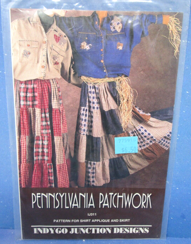 Pennsylvania Patchwork Skirt Sewing Pattern Boho Prairie Cottagecore Womens Vtg | eBay
