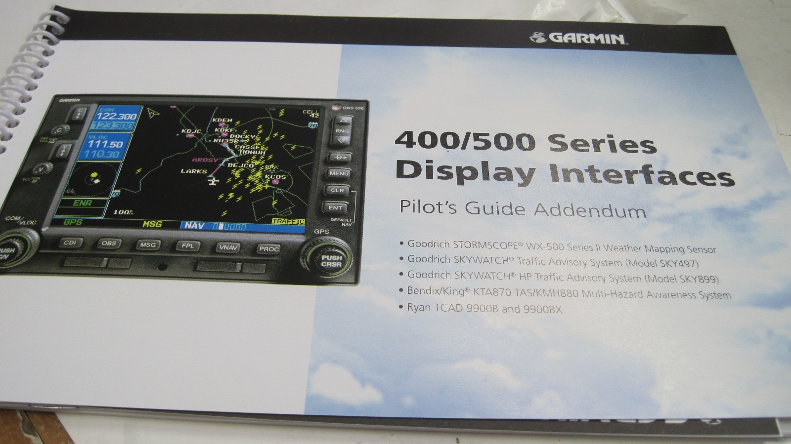 Garmin 400/500 Series Display Interfaces Pilots Guide Addendum | eBay