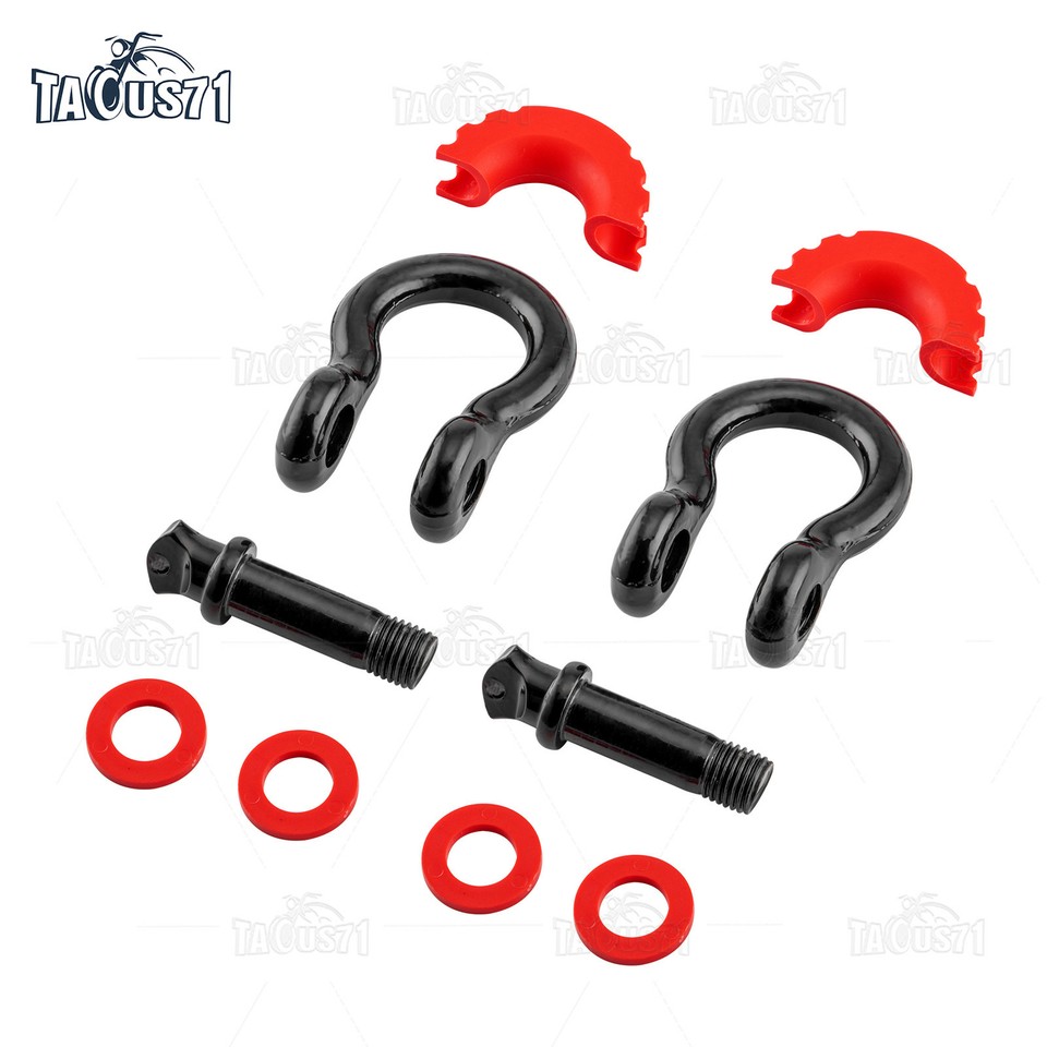3/4" D Ring Shackles + Tow Hook Bracket For 05-11 Jeep Commander/Grand ...