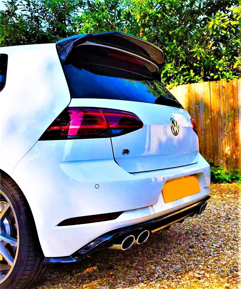 VW Golf R GTD GTI Aspec Style Gloss Black Rear Roof Spoiler Boot Wing ...