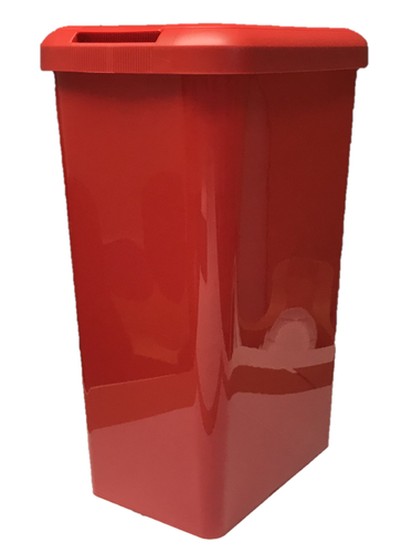 45 Litre Touch Top RED Kitchen Bin Rubbish Waste Dustbin Rectangle ...