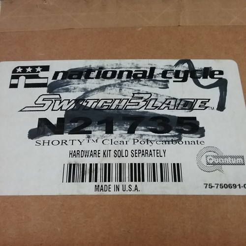 NEW NATIONAL CYCLE N21735 SWITCHBLADE SHORTY CLEAR POLYCARBONATE | eBay