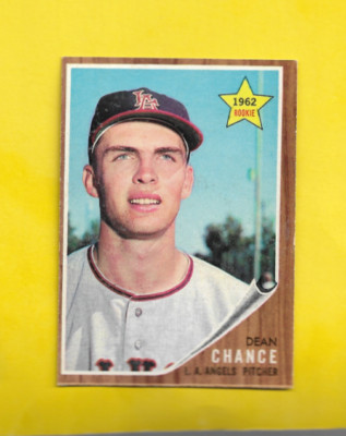 1962 Topps Dean Chance Rookie #194 Los Angeles Angels EX/MINT FREE ...