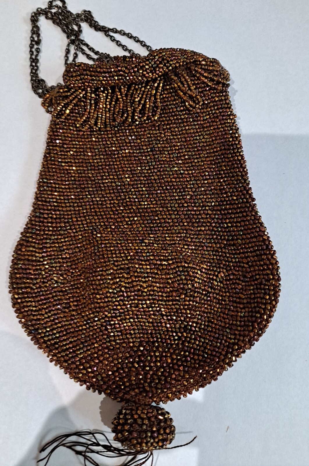 1920s Style Flapper Art Deco Iridescent Brown Beaded … - Gem