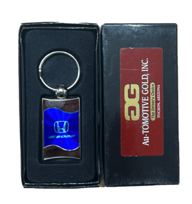 Honda S2000 Rectangle Wave Key Fob Ring Keychain Blue NEW IN BOX | eBay
