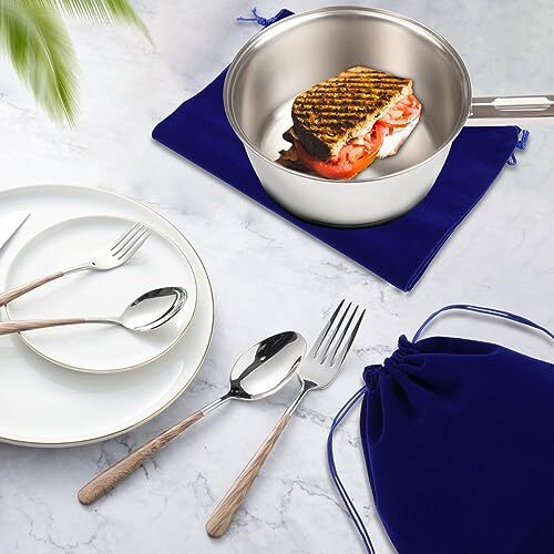 4 Pcs Silver Storage Bags Anti Tarnish Cloth Pouches for Jewelry ...