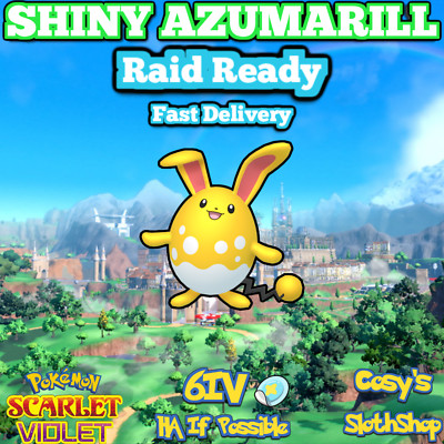 RAID READY SHINY Azumarill 6IV Pokemon Scarlet & Violet, EV TRAINED! | eBay