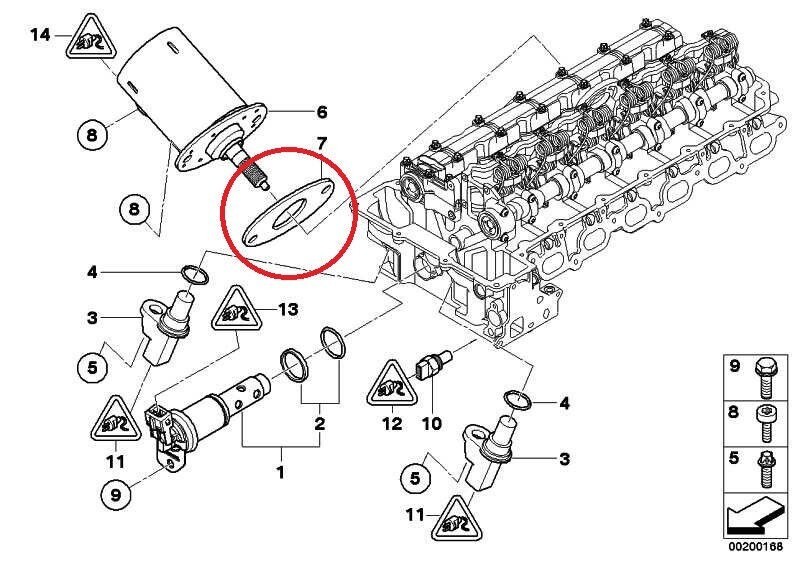 NEW GENUINE BMW N52 ENGINE CAMSHAFT VALVETRONIC ACTUATOR SEAL GASKET ...