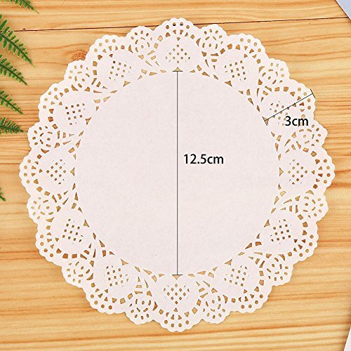 7.5 inch White Round Paper Lace Doilies for Tea Party and Wedding Am037 ...