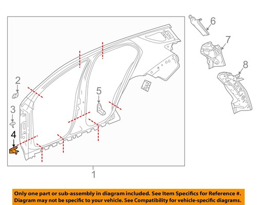 GM OEM 18-24 Equinox Pillars, Rocker Floor Uniside-Fender Mtg Bkt ...
