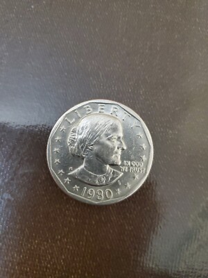 1980 D Susan B Anthony Liberty *One Dollar Coin* Circulated Rare Wide ...