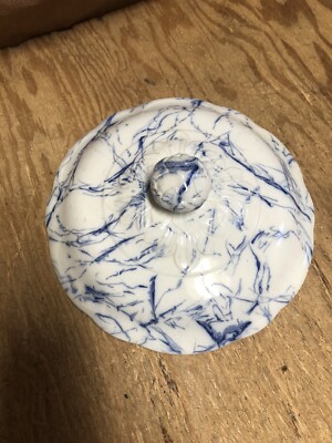 Marble Flow Blue Chamber Pot Lid | eBay