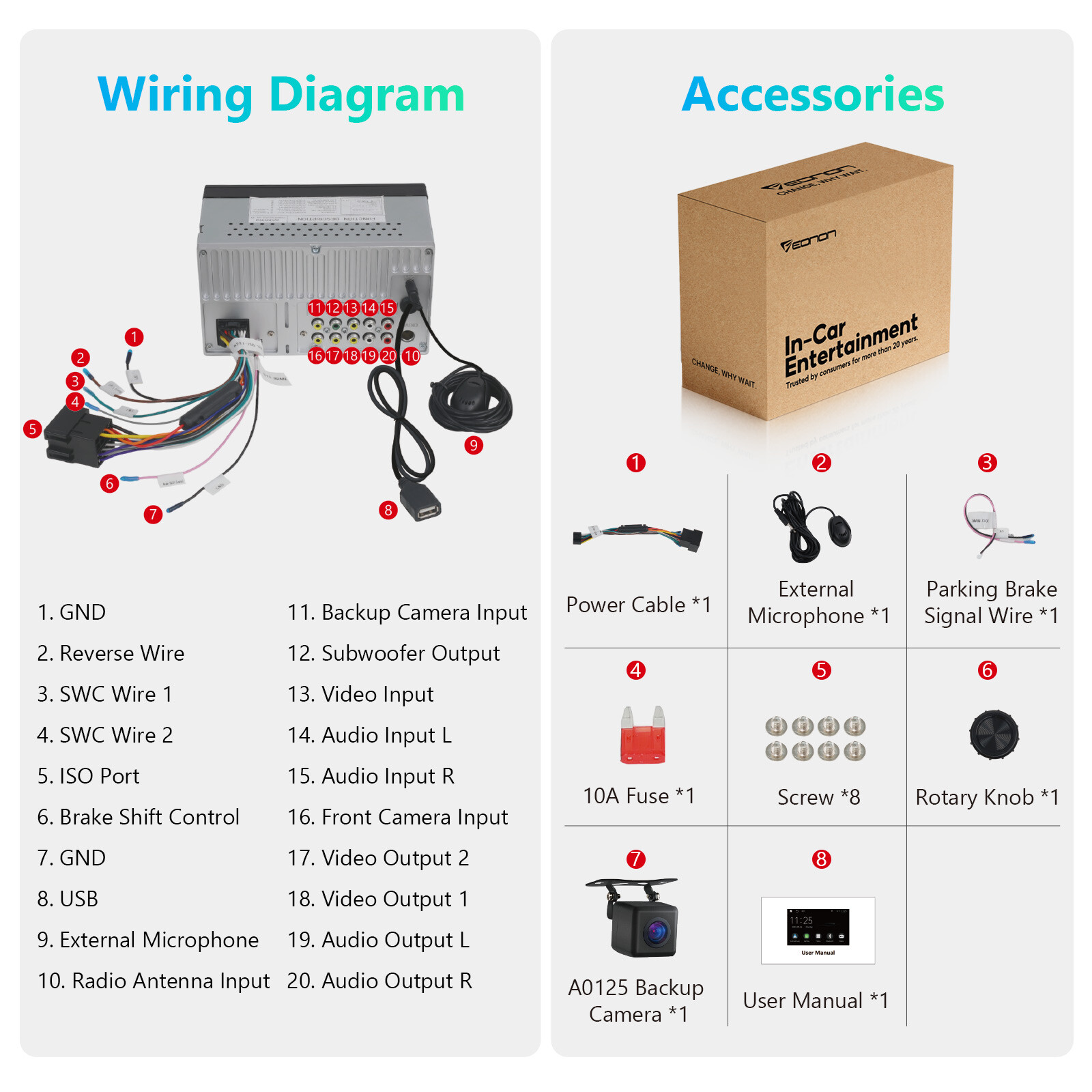 Wireless Android Auto Apple CarPlay Stereo 7" QLED Touch Screen Car GPS ...