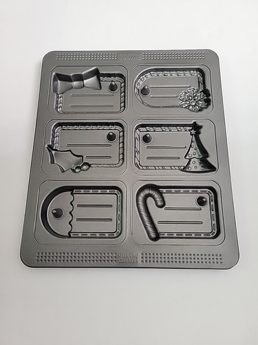 SWEET CREATIONS Christmas Cookie Baking Sheets GIFT TAG COOKIE PANS (2 ...