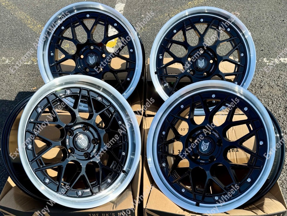 19" Black Hiro Alloy Wheels Fits Audi A4 B5 B6 B7 B8 B9 Models 5x112 Wr ...