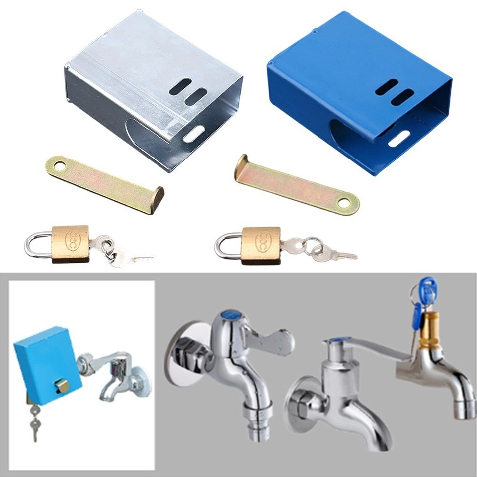 Faucet Lock Cover Metal with Secure Lock and Keys for Outdoor Water ...