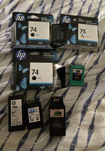 HP 74 75 75xl 74xl Most NOT Used A Couple Lightly Used. Different ...