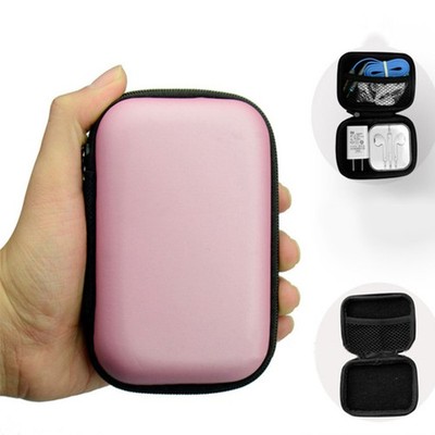Travel Electronics Organiser Data Cable Storage Box Cell Phone Bag ...