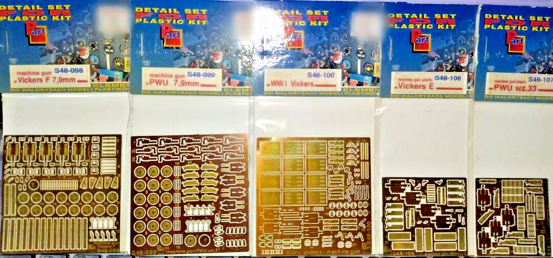 1/48 WW I Machine gun photo-etch VICKERS F + PWU PART S48-098-100 S48 ...