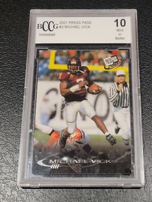 2001 Press Pass #3 Michael Vick RC BCCG 10 Mint | eBay