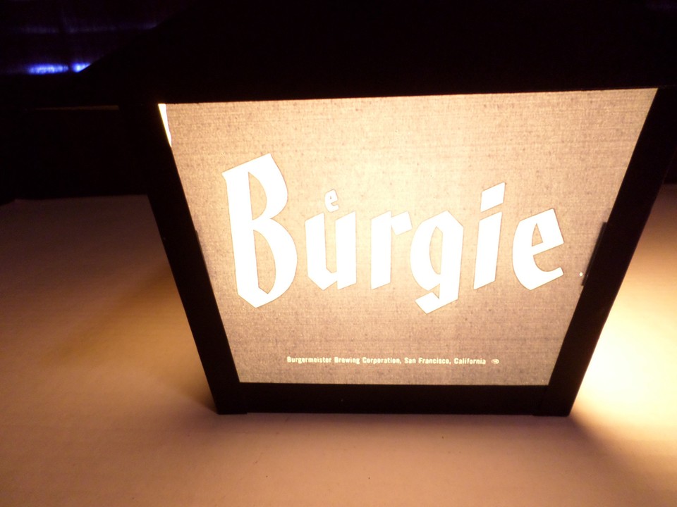 Burgie -Burgermeister Brewing -LIGHT UP LANTERN SIGN FROM 50's 60's ...