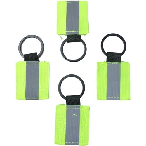 10 Pcs Double Sided Reflective Zipper Pulls Nylon Keychain Label Bright ...